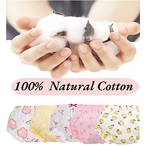 Baby Girls' Cotton Bloomers Brief Underwear - Kids Cool Breathable Comfort Panty - Toddler Undies Cute Diaper Covers Multipacks, Soft and Wash Well 6-9 Months