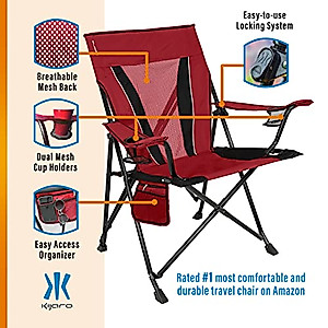 Kijaro XXL Dual Lock Portable Camping Chair - Supports Up To 400lbs - Enjoy the Outdoors in a Versatile Folding Chair, Sports Chair, Outdoor Chair & Lawn Chair – Red Rock Canyon