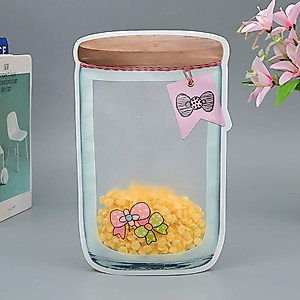 Enkrio 20 PCS Reusable Mason Jar Zipper Bags Mason Jar Bag Refrigerator Organizer Stand-up Airtight Seal Saver Bags Food Storage Sandwich Bags for Kitchen Snack (10L 6M 4S)