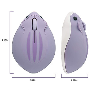 elec Space 2.4G Wireless Mouse, Cute Animal Hamster Shape Silent Mouse, Portable Mobile Optical Mouse with USB Receiver, 3 Buttons Cordless Mouse for PC Mac Laptop Notebook Computer(Purple)