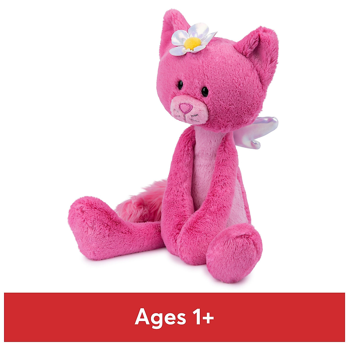 GUND Take Along Friends, Maeve Rose Fairy Cat Plush Toy, Cat Stuffed Animal for Ages 1 and Up, Pink, 15”