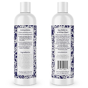 Petpost | Dog Whitening Shampoo - Best Lightening Treatment for Dogs with White Fur - Soothing Watermelon Scent - Maltese, Shih Tzu, Bichon Frise Approved 16 oz.