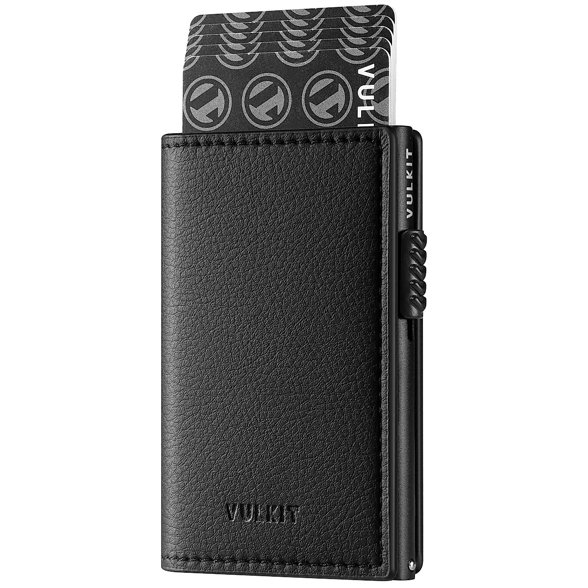 VULKIT Minimalist Card Holder Wallet Pop Up Cards RFID Protection Holds Up to 10 Cards