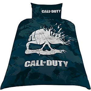 Call of Duty Broken Skull Camo Reversible UK Single / US Twin Duvet Cover with Matching Pillow Case Bedding Set