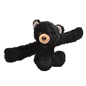 Wild Republic Huggers, Black Bear Plush Toy, Slap Bracelet, Stuffed Animal, Kids Toys, 8 inches