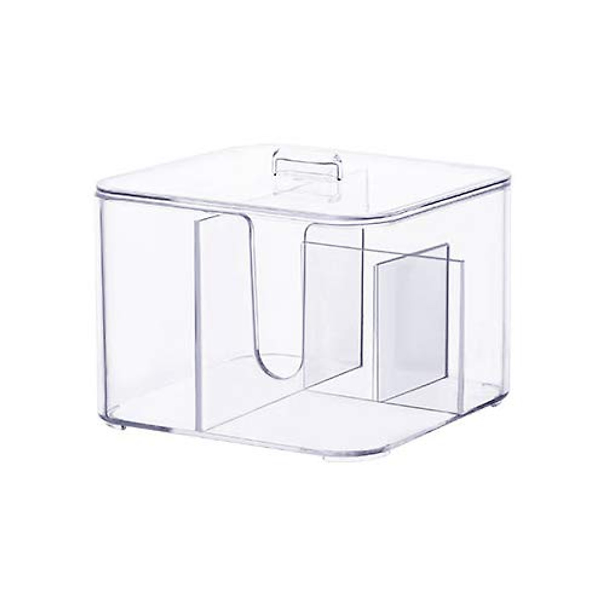 Poeland Cotton Pads Holder Cotton Swab Balls Holder Organizer Cosmetic Pads Container Flossers Box Case