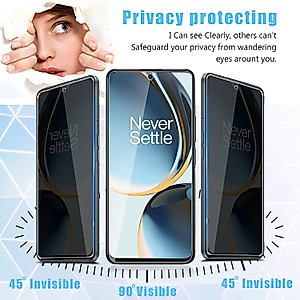 Anbzsign For OnePlus Nord N30 5G / Nord CE 3 Lite (2023) With [2 Pack] Camera Lens Protector and [2 Pack] Privacy Screen Protector, Anti-Spy 9H Hardness Tempered Glass.