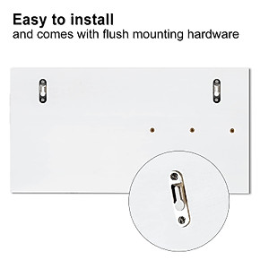 Lwenki Mail Organizer for Wall Mount – Key Holder with Shelf includes Letter Holder and Hooks for Coats, Dog Leashes – Rustic Wood with Flush Mounting Hardware (16.5” x 8.7” x 3.5”)