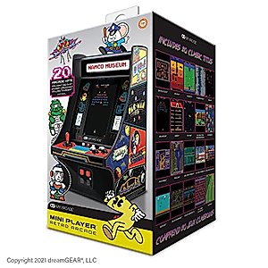My Arcade Mini Player 10 Inch Arcade Machine: 20 Built In Games, Fully Playable, Pac-Man, Galaga, Mappy and More, 4.25 Inch Color Display, Speakers, Volume Controls, Headphone Jack, Micro USB Powered