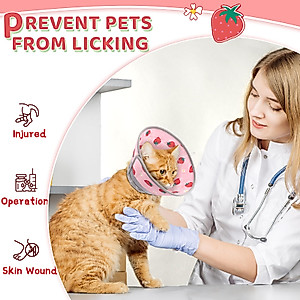 GoGoPaw Cat Cone, Adjustable Cat Cone Collar Soft to Stop Licking, Foldable Cute Cat Cone Alternative, Water Resistant Neck Cone for Cats, Lightweight Cat Recovery E Collar for Cat Kitten（Pink，S