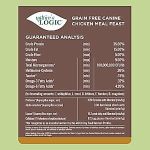 Nature's Logic Grain Free Chicken Meal Feast, 25lbs
