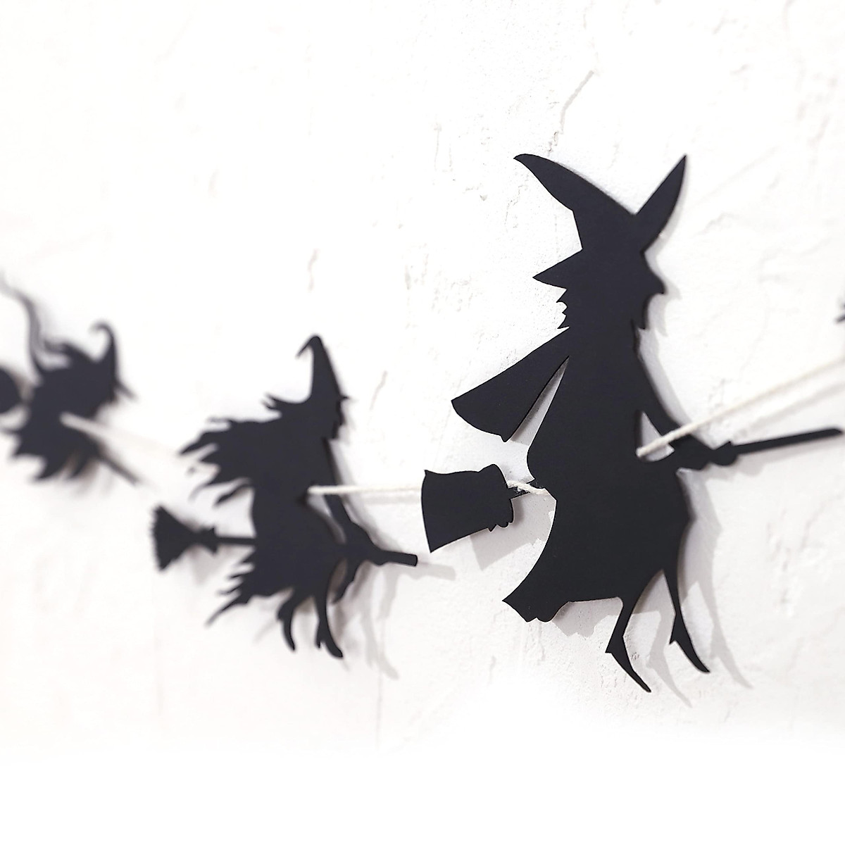 Black Witch Banner - Halloween Witch Banner, Witch Bunting(Witch Banner)