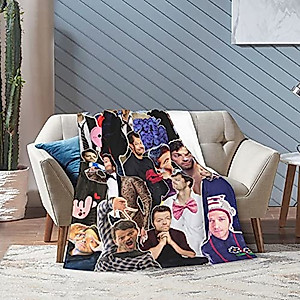 Blanket Misha Collins Soft and Comfortable Warm Fleece Blanket for Sofa,Office Bed car Camp Couch Cozy Plush Throw Blankets Beach Blankets
