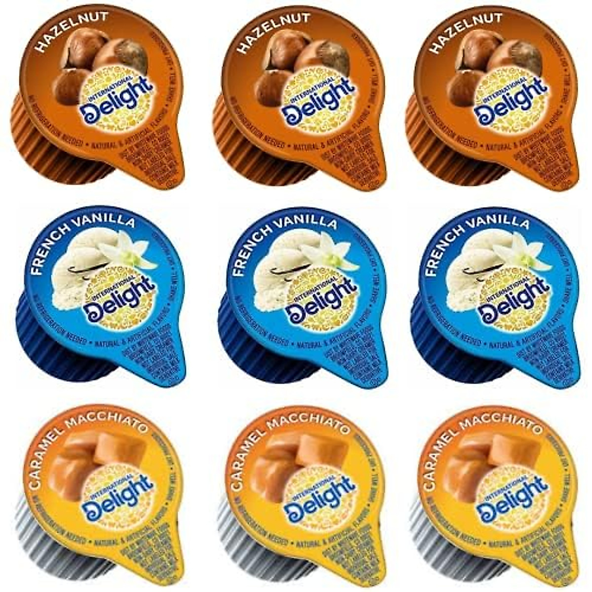 International Delight Liquid Non-Dairy Creamer Singles Variety Pack Box Of 48