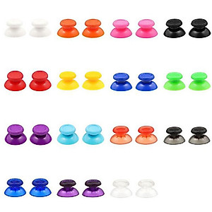2 x Thumbsticks Thumb Grip Stick Joystick Cap for PS4 Game System Controller - Clear Purple
