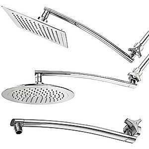 Razor 15-inch Arch Design Adjustable Shower Extension Arm With Stainless Steel Profile