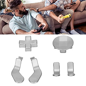 LAJS Trigger Paddles and 2 D Pads, Game Controller Cross Pads Replacement for Elite Series 2