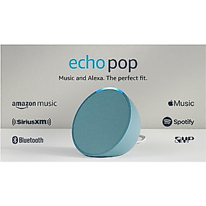 Amazon Echo Pop | Full sound compact smart speaker with Alexa | Midnight Teal