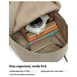 HotStyle 8811s+ Fashion Mini Backpack, Women' Small Backpacking Purse, Pastel Khaki