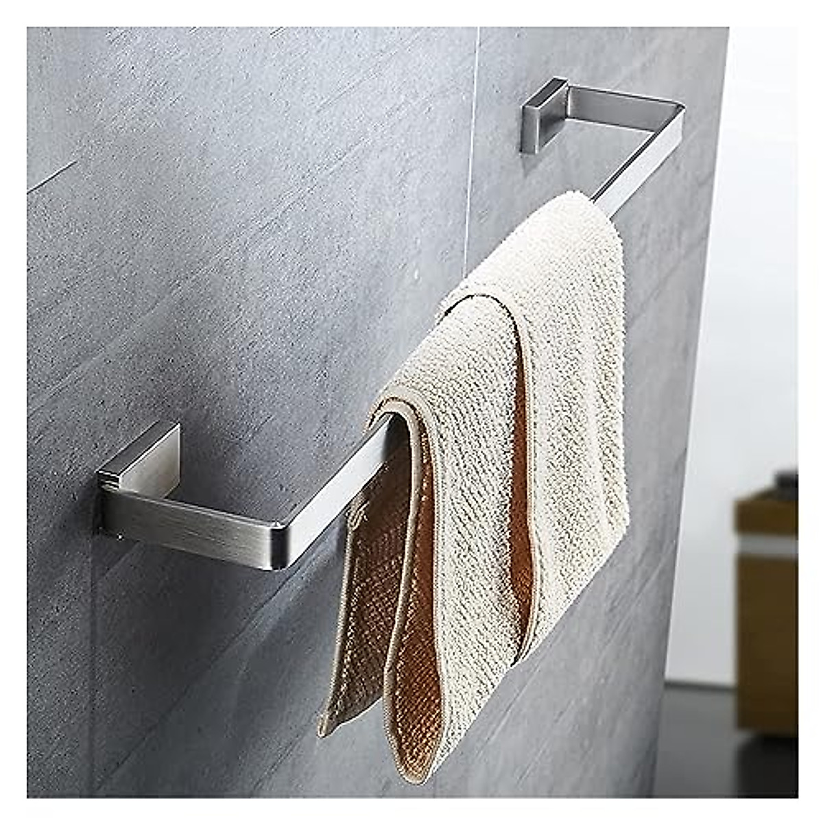 Towel BAR Rack Towel Rack Wall Mounted Tower Holder Single Towel Storage Rack Towel Bars,Towel Rod for Bathroom or Kitchen,Brushed Finish Bathroom Hardware/50Cm (Size : 80Cm)