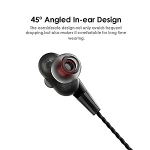 Tecno Wired Earbuds with Microphone for Computer, Earphones Wired with Mic Volume Control，Powerful Bass, High Fidelity, Earphones Compatible with iPhone with 3.5mm-J2