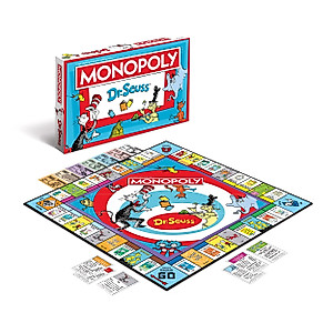 Monopoly: Dr. Seuss | Buy, Sell, Trade Dr. Seuss Books | Collectible Classic Monopoly Game Featuring Custom Game Board & Artwork | Officially-Licensed Dr. Seuss Game & Merchandise