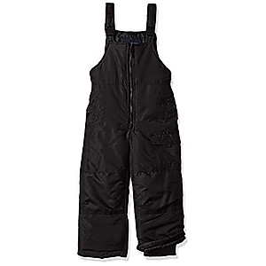 London Fog Boys' Little Classic Heavyweight Snow Bib Ski Pant Winter Snowsuit, Black Night, 5/6