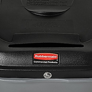 Rubbermaid Commercial Products BRUTE Confidential Document Rollout Waste/Utility Container, 65-gallon, Gray (FG9W1088GRAY)
