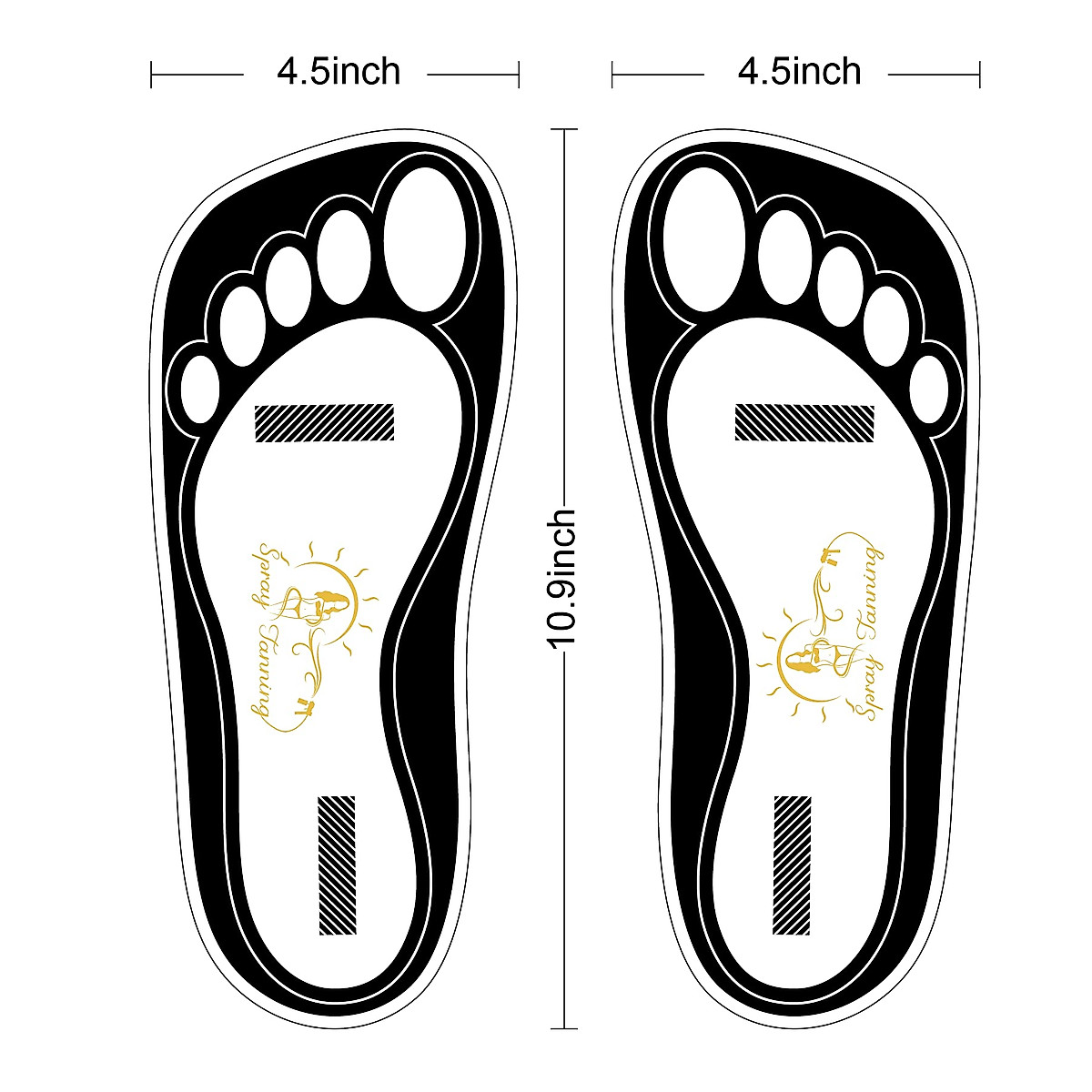 60Pairs(120 Feets) Disposable Black Spray Tanning Feet Pads Sunless Airbrush Spray Tent Protect Foot