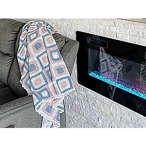 Baby Blanket Baptism Baby Nursery Cotton Throw for Boy and Girl Crochet Lace Blanket