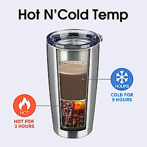 EcoMozz 20oz Tumbler Stainless Steel Vacuum Insulated Mug with Lid, Double Wall Travel Mug, Durable Powder Coated Coffee Cup, Suitable for Ice Drinks and Hot Beverage (New Mix 12 pack)