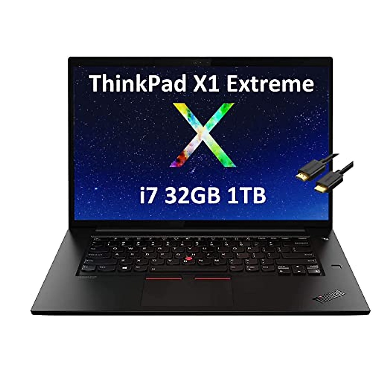Lenovo ThinkPad X1 Extreme Gen 3 15.6" FHD (Intel 6-Core i7-10750H, 32GB RAM, 1TB PCIe SSD, GTX 1650 Ti) Mobile Workstation Laptop, 2 x Thunderbolt 3, Backlit, Fingerprint, IST HDMI, Win 10 Pro