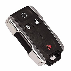 Key Fob Replacement Keyless Entry Remote Start Fits for GMC Sierra Chevrolet Silverado 1500 2500 3500 2014 2015 2016 2017 2018 2019 2020 GMC Canyon Chevy Colorado 2015-2021 M3N32337100 Chrome set of 1
