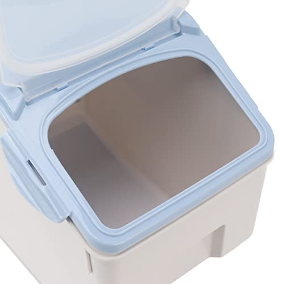 Rice Container, Odorless High Temperature Resistant Sealed Food Container Environmental Protection Safe with Lid for Beans (Blue 15KG)