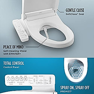 Aquia IV Arc 2-piece 0.9/1.28 GPF Dual Flush Elongated Comfort Height Toilet in. Cotton White C2 Washlet Seat Included
