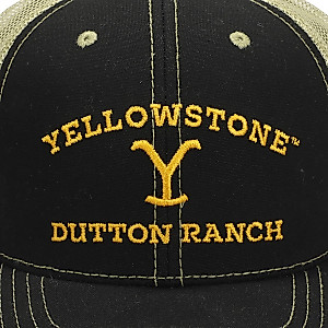 Yellowstone Dutton Ranch Logo Men's Black Foam Trucker Hat