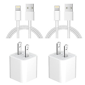 iPhone Plug Charger【Apple MFi Certified 】 USB Fast Cable 2-Pack Fast Wall Charger PS/2 Cables Compatible with iPhone 14/14 Plus/14 Pro/14 Pro Max/13/13Pro/12/12 Pro/11/11Pro/XS/Max/XR/X/8,iPad