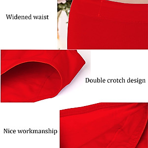 AMZCHPC Women's Briefs Cotton Underwear Mid Waisted Panties Soft Underpants 5Pack (multicolor, M)