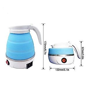 Travel Portable Foldable Electric Kettle Collapsible Water Boiler For Coffee Tea Fast Water Boiling 110V 600ML