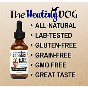 The Healing Dog: Hemp Drops for Dogs & People - 2000mg