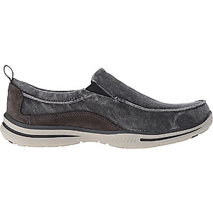 Skechers Men's Relaxed Fit Elected Drigo Slip-On Loafer,Charcoal,13 3E US