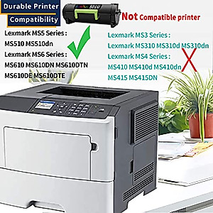 WorkPlus Remanufactured for Lexmark 50F1U00 501U Toner Cartridge for MS510 MS510dn MS610dn MS610 MS610de MS610dtn MS610dte Printer(1XBlack 20,000 Pages )