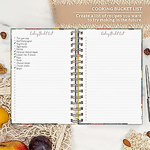 PLANBERRY Recipe Book – Blank Hardcover Cookbook to Write In Your Own Recipes – Empty Cook Book Journal to Fill In – Blank Family Recipe Notebook – 60 Recipes, 6.3”x8.4” (Fresh Multifruit)