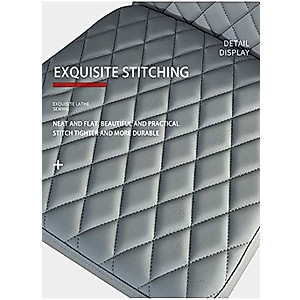 JT Modern Minimalist Dining Chair Fireproof Leather Sprayed Metal Pipe Diamond Grid Pattern Restaurant Home Conference Chair Set of 4 Or 6 (4, Light Gray)