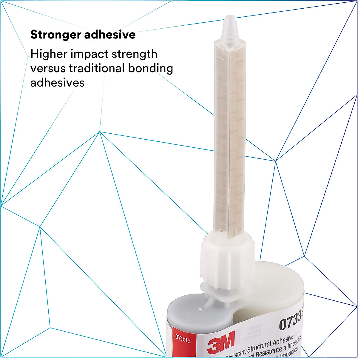 3M Impact Resistant Structural Adhesive, 07333, Two-Part Epoxy, True Automotive OEM Recommended, 200 mL/6.75 fl oz Cartridge, Purple