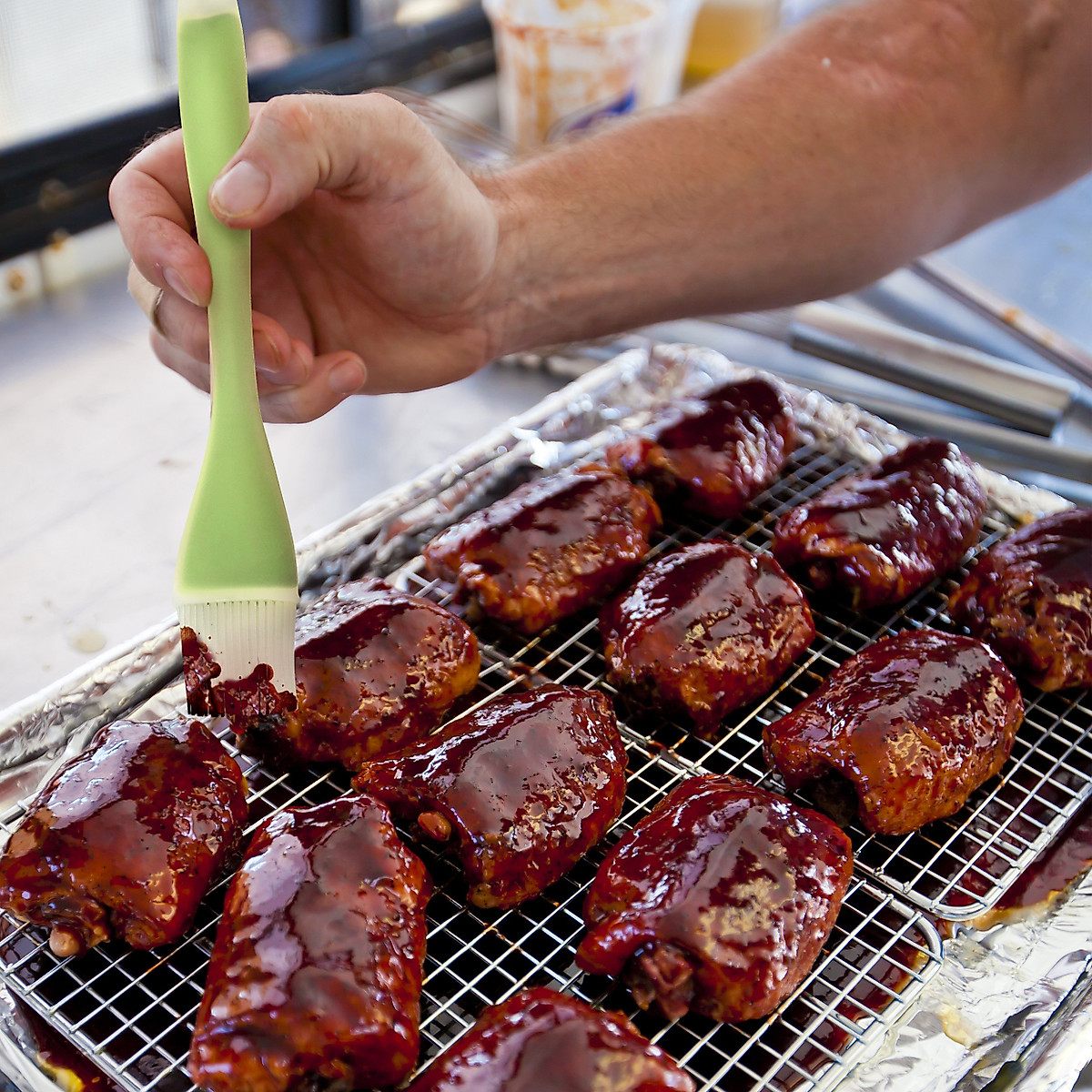 Orblue Professional-Quality Silicone Pastry & Basting Brush - Green