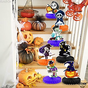KatchOn, Halloween Centerpieces for Tables - Pack of 8 | Spooky Halloween Table Centerpiece, Pumpkin Halloween Decorations Indoor | Scary Halloween Centerpieces for Ghost Halloween Party Decorations
