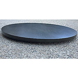 Advanced Furniture 21 Inches Diameter Grey Wood Rotating Turntable Lazy Susan 360 Swivel, Gray