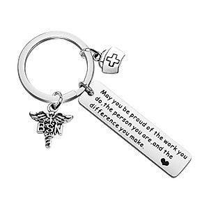 SEIRAA BSN Keychain BSN Graduation Gifts You Make A Difference Bachelor of Science Nursing Gifts Keychain for Nursing School (BSN keychain)