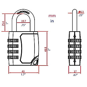 FJM Security SX-578 Combination Padlock with Ergonomic Grip